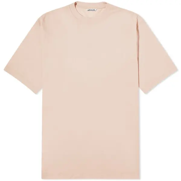 Auralee Super Soft Wool Jersey T-Shirt In Light Pink - 50
